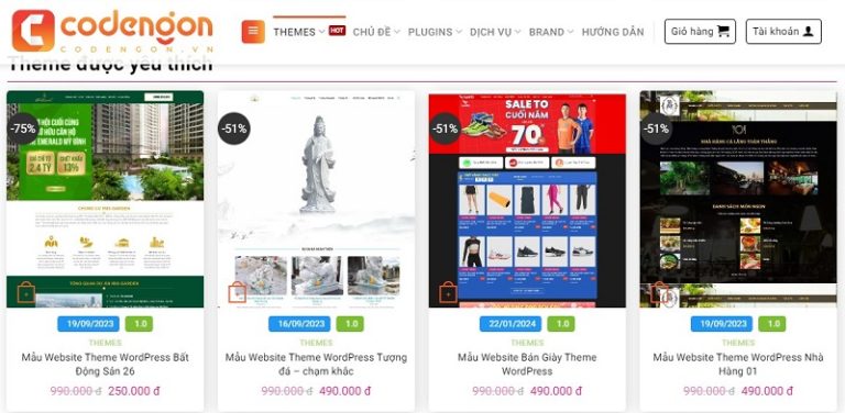 Kho giao diện Theme Wordpress - Chợ Code Ngon